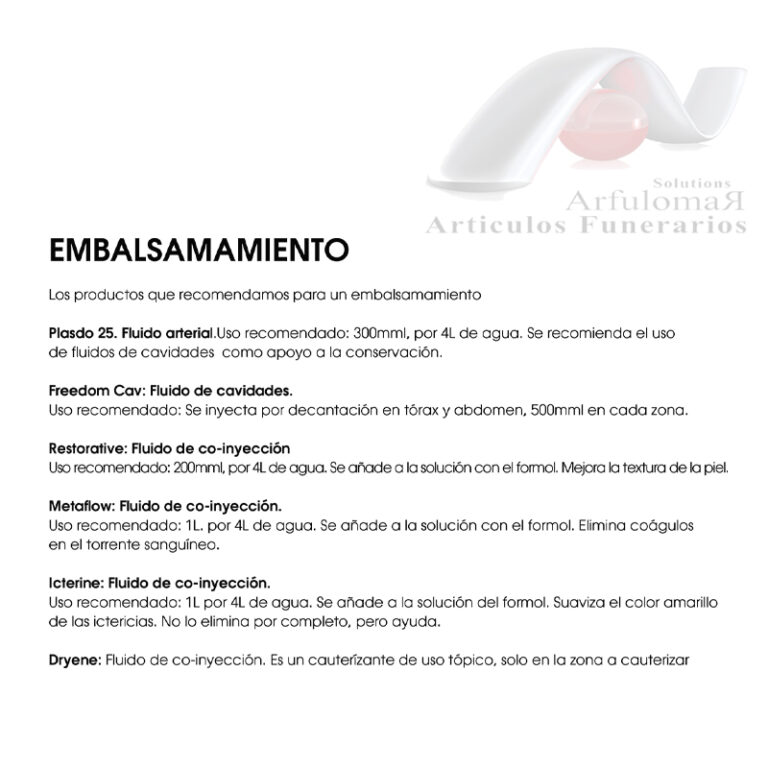 INTROFIANT FLUIDO PARA EMBALSAMAMIENTO ARTERIAL ULTRA POTENTE - ARFULOMAR